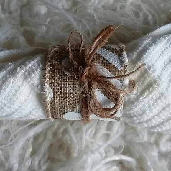 Handmade | Dining | Handmade Burlap Napkin Rings Set Of 4 | Poshmark